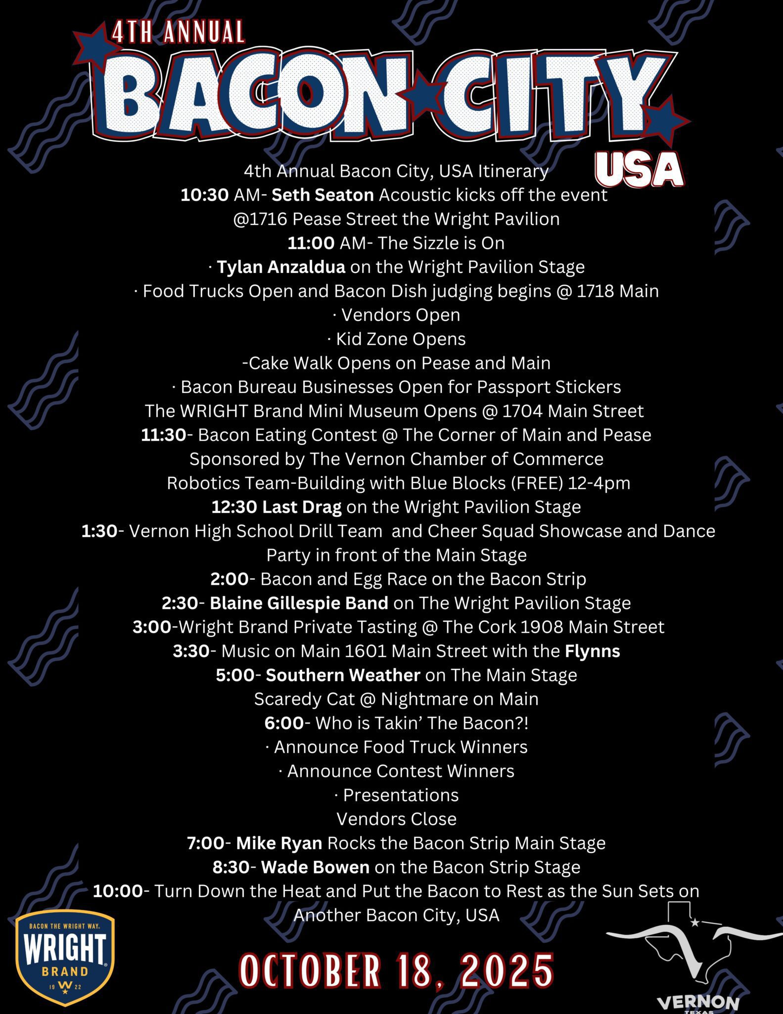 BACON CITY, USA | Visit Vernon TX